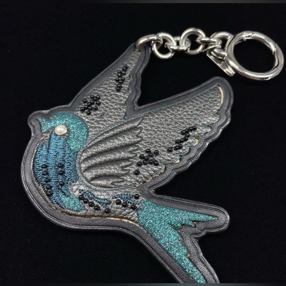 Coach | Accessories | Coach Bird Bag Charm W Beads Glitter ...